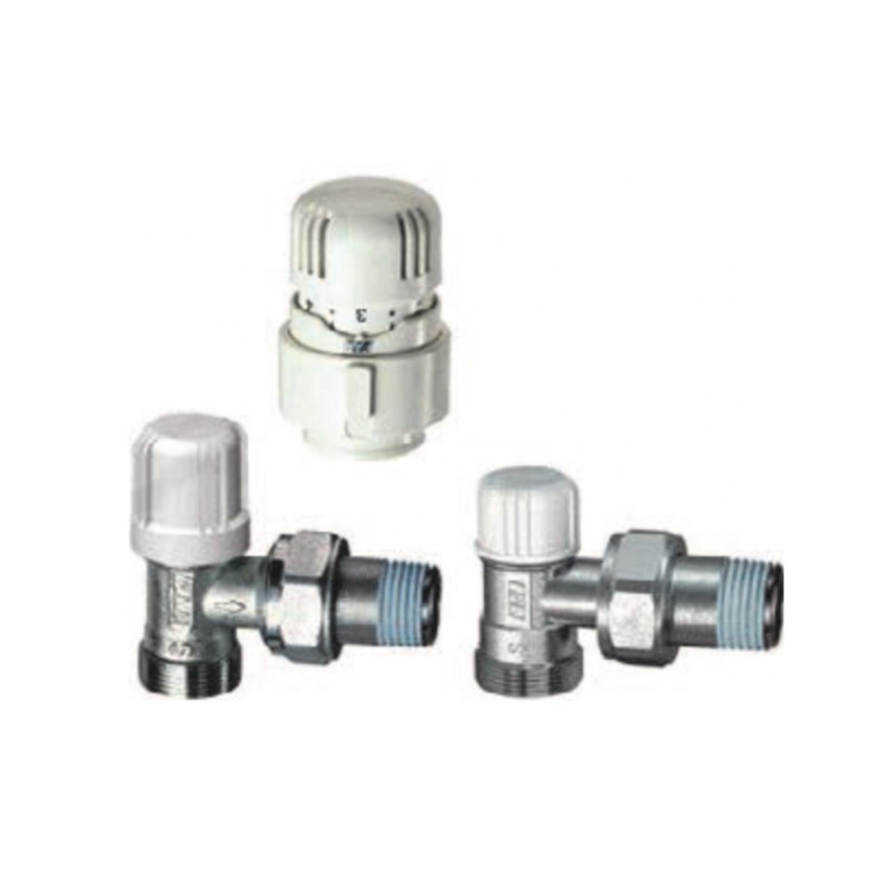 FAR Kit Valvola, Detentore e Testa Termostatica 1/2" - Radiatori ...