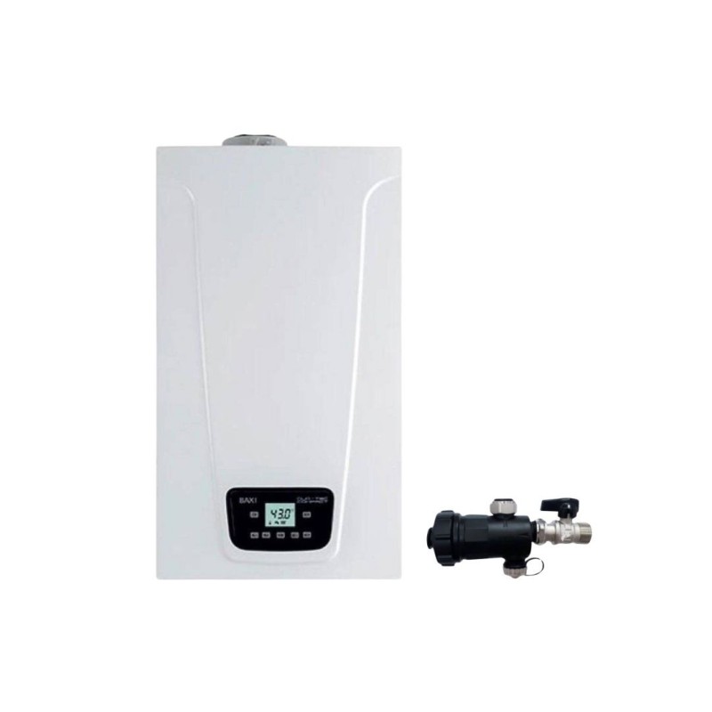 Baxi Caldaia Duo-Tec Compact E 28 kW Metano/Gpl con Kit Scarico Fumi con Defangatore in Omaggio