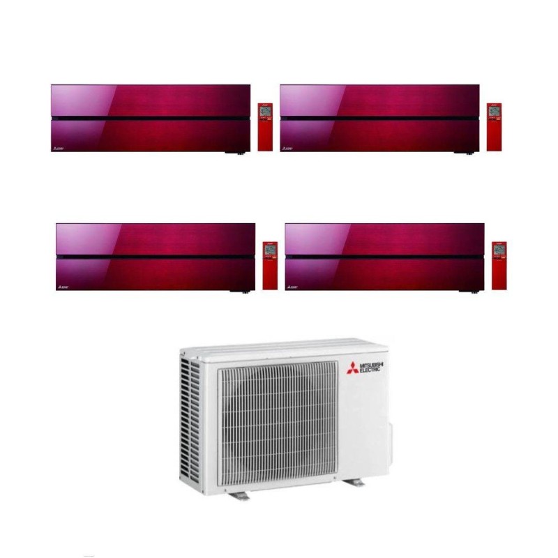 Mitsubishi Quadri Split MSZ-LN 9+9+9+12 Rosso Inverter A++ | Megaclima
